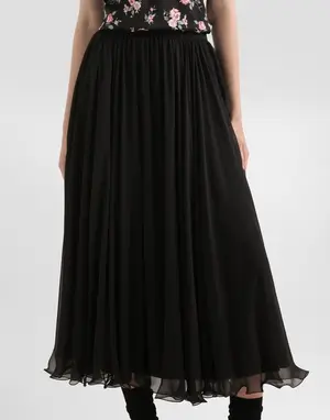 Dolce & Gabbana High-waisted Chiffon Circle Skirt