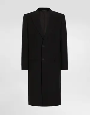 Dolce & Gabbana Single-breasted Wool Coat - Black