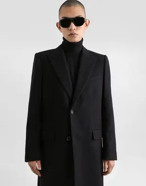 Dolce & Gabbana Single-breasted Wool Coat - Black