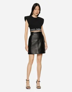 Dolce & Gabbana Short Leather Skirt