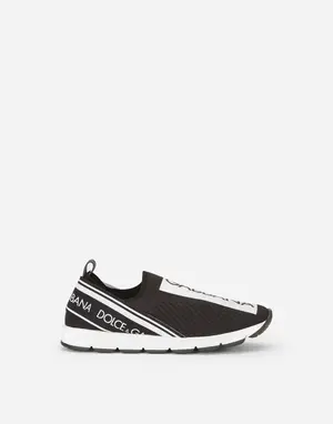 Dolce & Gabbana Sorrento Logo Tape Slip-on Sneakers - Black