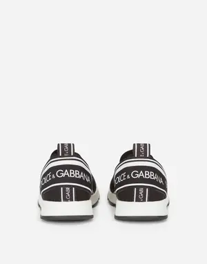Dolce & Gabbana Sorrento Logo Tape Slip-on Sneakers - Black