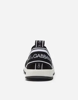 Dolce & Gabbana Sorrento Logo Tape Slip-on Sneakers - Black