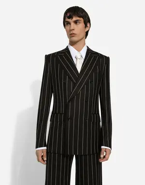 Dolce & Gabbana Double-breasted Pinstripe Sicilia-fit Jacket - Multicolor