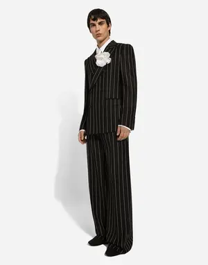 Dolce & Gabbana Double-breasted Pinstripe Sicilia-fit Jacket - Multicolor