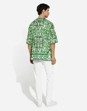 Dolce & Gabbana Cotton T-shirt With Majolica - Print