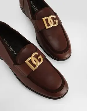 Dolce & Gabbana Calfskin Slippers - Brown