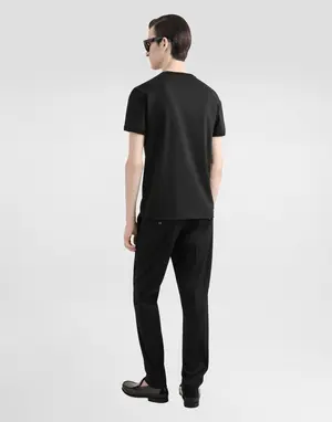 Dolce & Gabbana Cotton T-shirt With Heraldic Patch - Black