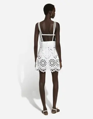 Dolce & Gabbana Cotton Minidress With Cut-outs