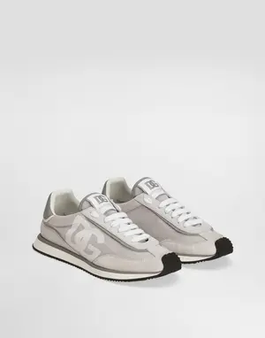 Dolce & Gabbana Mixed-material Dg Cushion Sneakers - Grey