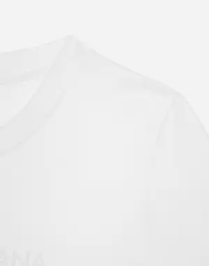 Dolce & Gabbana Jersey T-shirt With Flocked Detail - White