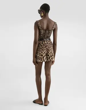 Dolce & Gabbana Leopard Print Poplin Top - Animal Print