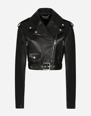 Dolce & Gabbana Plongé Nappa Leather Biker Jacket