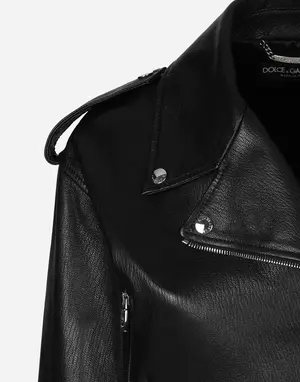 Dolce & Gabbana Plongé Nappa Leather Biker Jacket