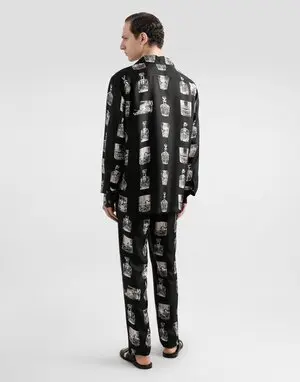 Dolce & Gabbana Silk Pajama Pants With Whisky