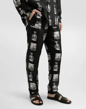Dolce & Gabbana Silk Pajama Pants With Whisky