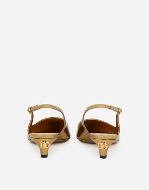 Dolce & Gabbana Mirrored Calfskin Slingbacks