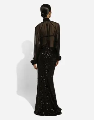 Dolce & Gabbana Floral Chiffon Shirt