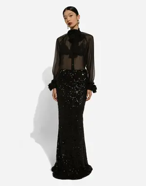 Dolce & Gabbana Floral Chiffon Shirt
