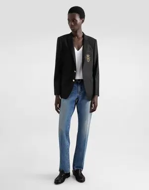 Dolce & Gabbana Single-breasted Martini-fit Jacket With Patch