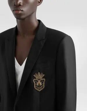 Dolce & Gabbana Single-breasted Martini-fit Jacket With Patch