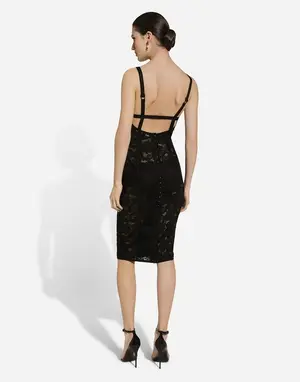 Dolce & Gabbana Satin And Lace Corset Dress