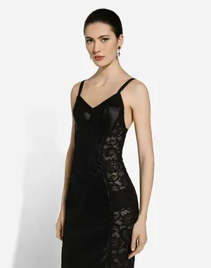 Dolce & Gabbana Satin And Lace Corset Dress