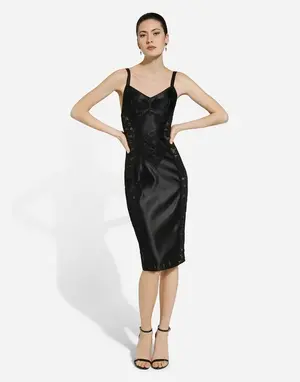 Dolce & Gabbana Satin And Lace Corset Dress
