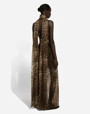 Dolce & Gabbana Leopard- Chiffon Dress