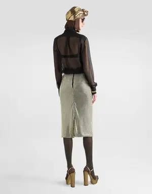 Dolce & Gabbana Silk Chiffon Pussy-bow Shirt - Black