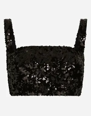 Dolce & Gabbana Sequined Crop Top