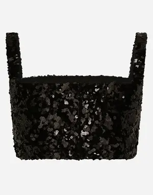Dolce & Gabbana Sequined Crop Top
