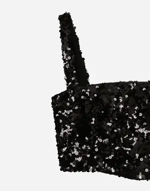 Dolce & Gabbana Sequined Crop Top