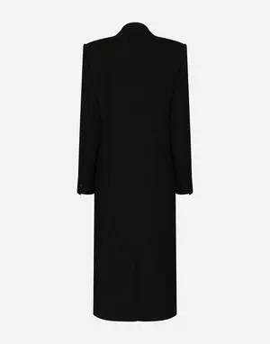 Dolce & Gabbana Long Single-breasted Wool Tuxedo Coat