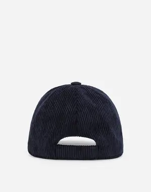 Dolce & Gabbana Corduroy Baseball Cap With Dg Laurel Logo
