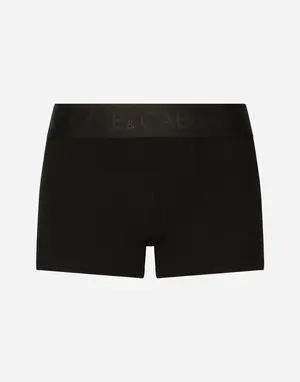 Dolce & Gabbana Two-way-stretch Jersey Regular-fit Boxers - Black