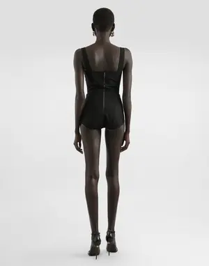 Dolce & Gabbana Lace And Jacquard Corset Bodysuit