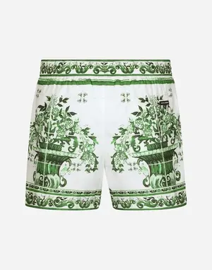 Dolce & Gabbana Swim Shorts With Majolica - Print