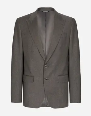 Dolce & Gabbana Single-breasted Stretch Flannel Sicilia-fit Jacket - Grey