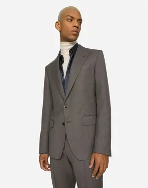 Dolce & Gabbana Single-breasted Stretch Flannel Sicilia-fit Jacket - Grey