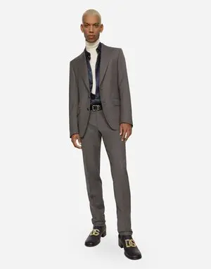 Dolce & Gabbana Single-breasted Stretch Flannel Sicilia-fit Jacket - Grey