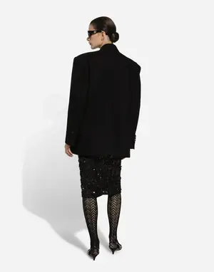 Dolce & Gabbana Sequined Lace Calf-length Skirt - Black