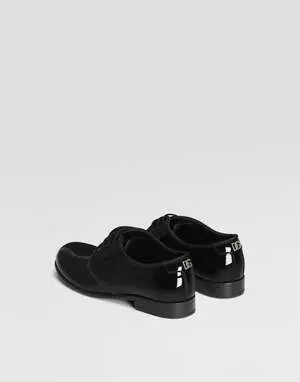 Dolce & Gabbana Lace-up Shoes In Patent Leather And Grosgrain
