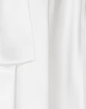 Dolce & Gabbana Silk Satin Pussy-bow Blouse