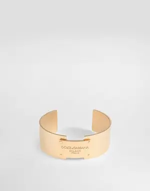 Dolce & Gabbana Logo Cuff Bracelet - Gold