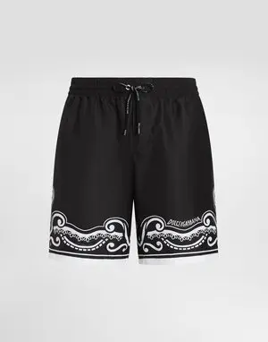Dolce & Gabbana Mid-length Swim Trunks With Bandanna - Print