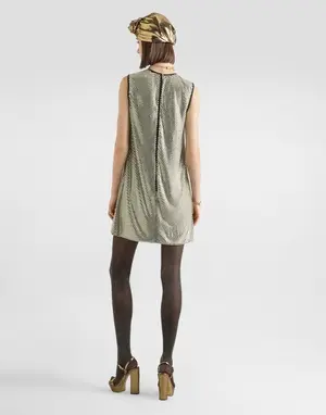 Dolce & Gabbana Short Crystal Mesh Dress
