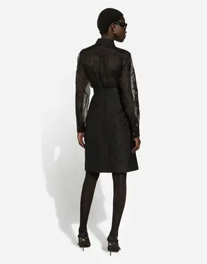 Dolce & Gabbana Organza Shirt With Lace Appliqués