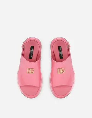 Dolce & Gabbana Patent Leather Wedge Sandals - Pink