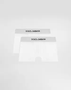 Dolce & Gabbana Jersey Boxers Two-pack With Branded Elastic - White
